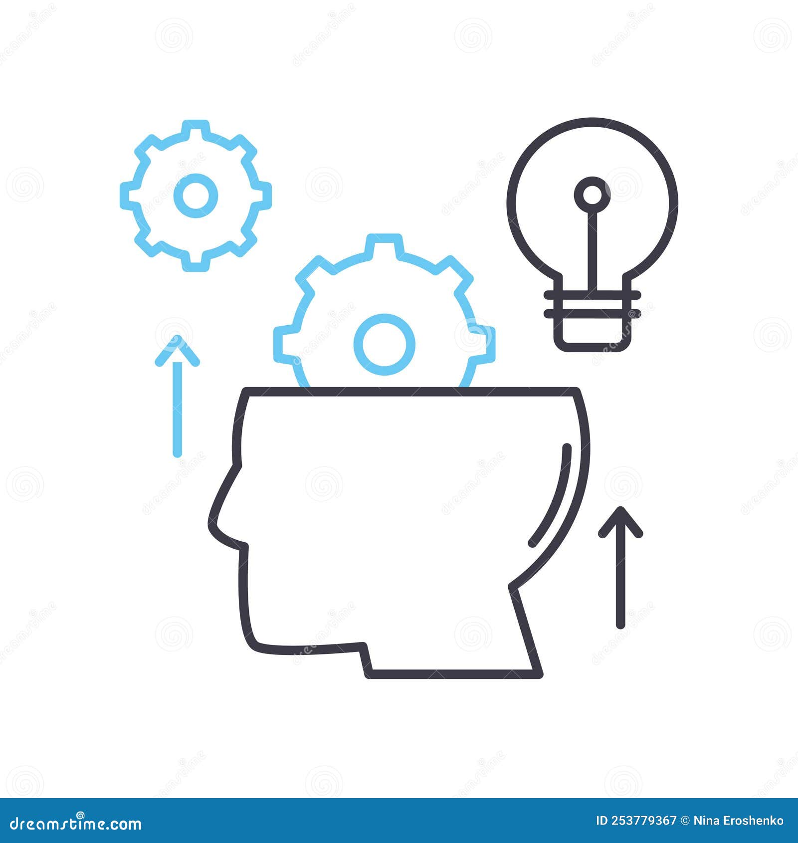Emotional Intelligence Line Icon, Outline Symbol, Vector Illustration ...