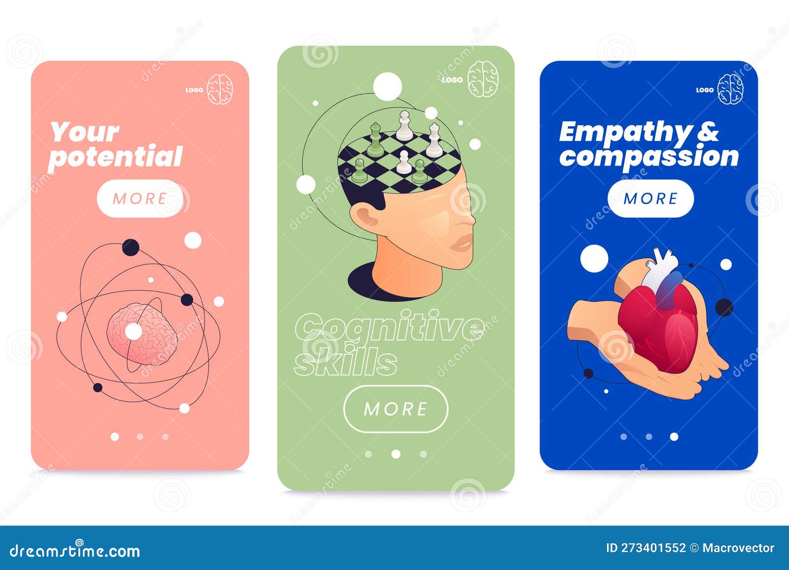 Emotional Intelligence Vertical Banners Stock Vector - Illustration of ...