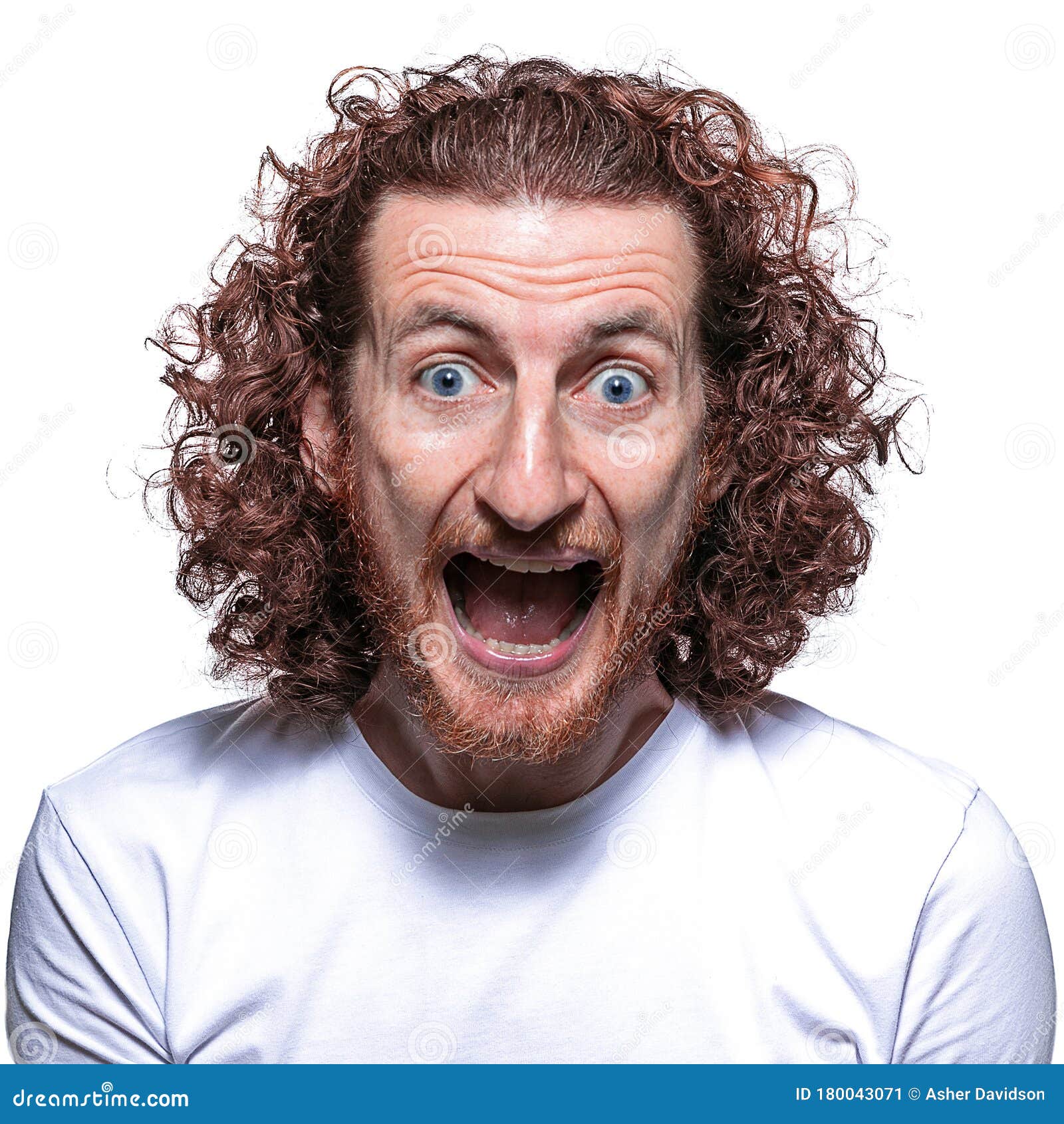 Emotional Laughing Cheerful Guy on an Isolated Background Stock Image ...