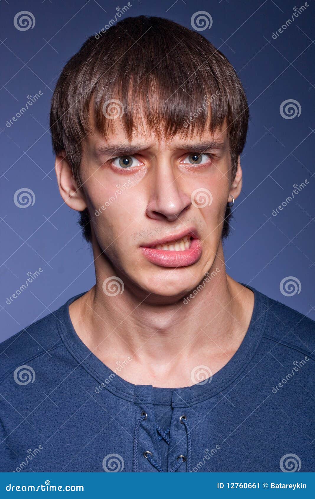 Emotional man stock image. Image of human, young, portrait - 12760661