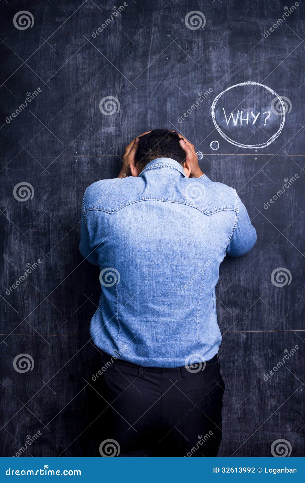 Emotional man asking why stock photo. Image of oriental - 32613992
