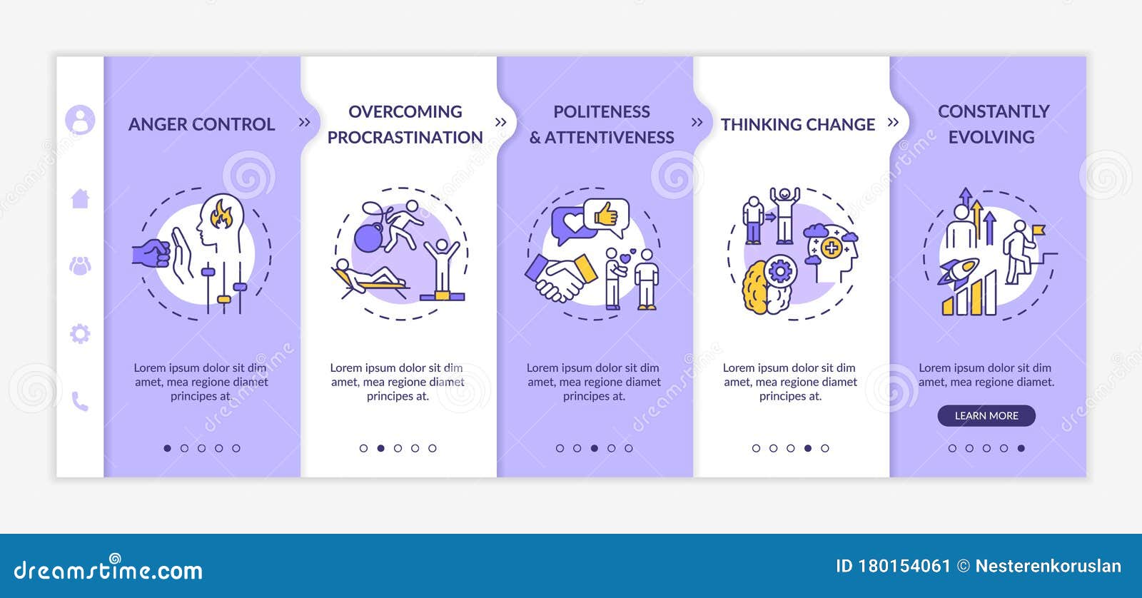 Emotional Maturity Onboarding Vector Template Stock Vector ...