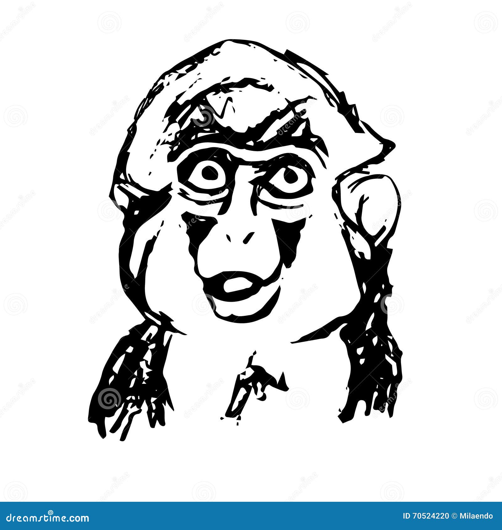 Emotional Monkey Abstraction Stock Vector - Illustration of hair ...