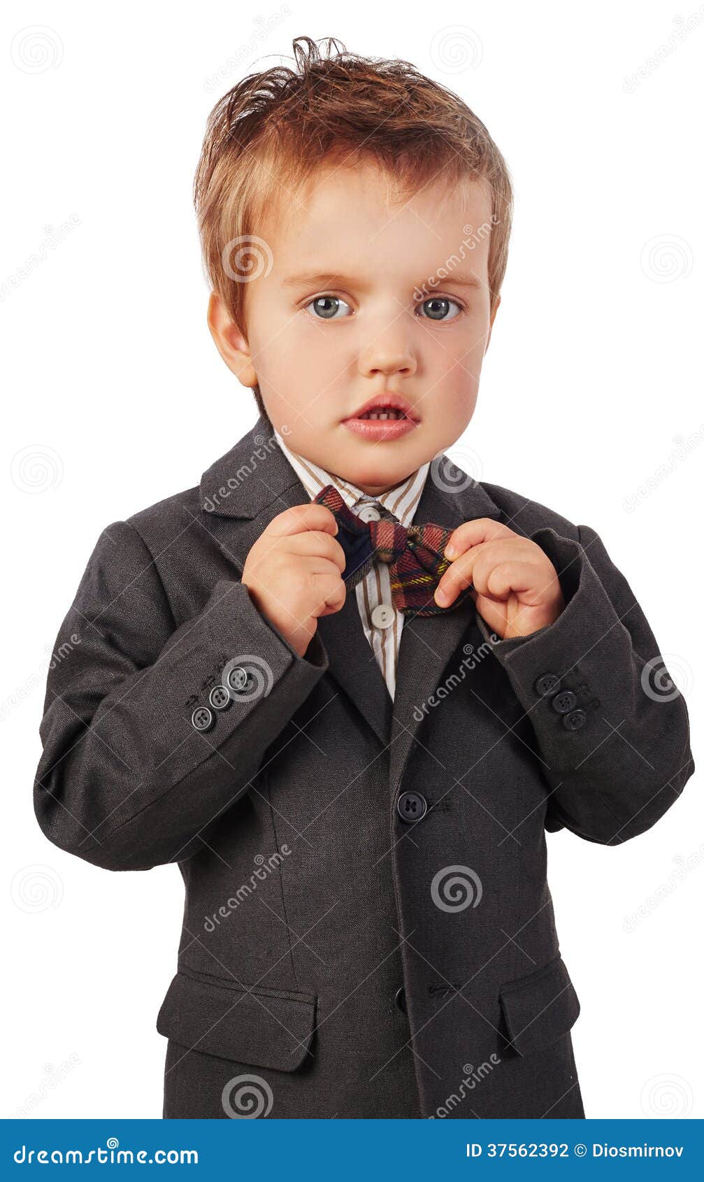 Emotional Portrait of Little Boy, Isolation on Stock Photo - Image of ...