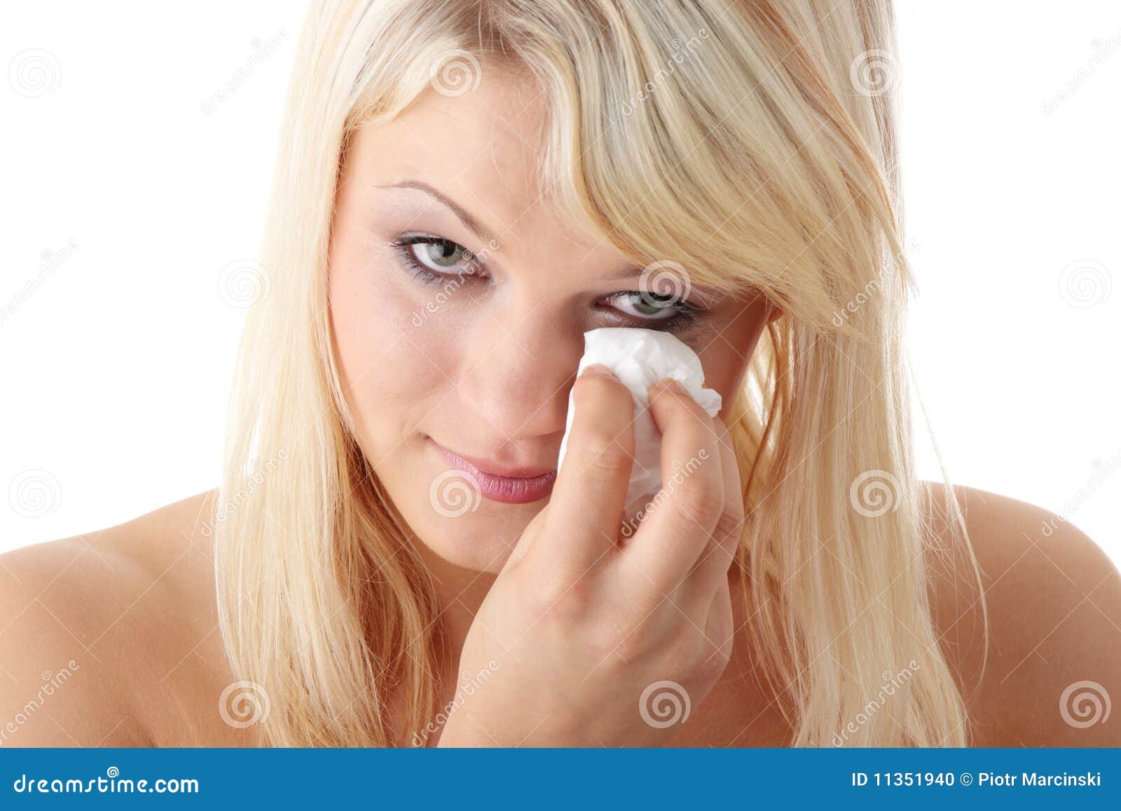 Emotional Portrait with Tears on the Face Stock Photo - Image of grief ...