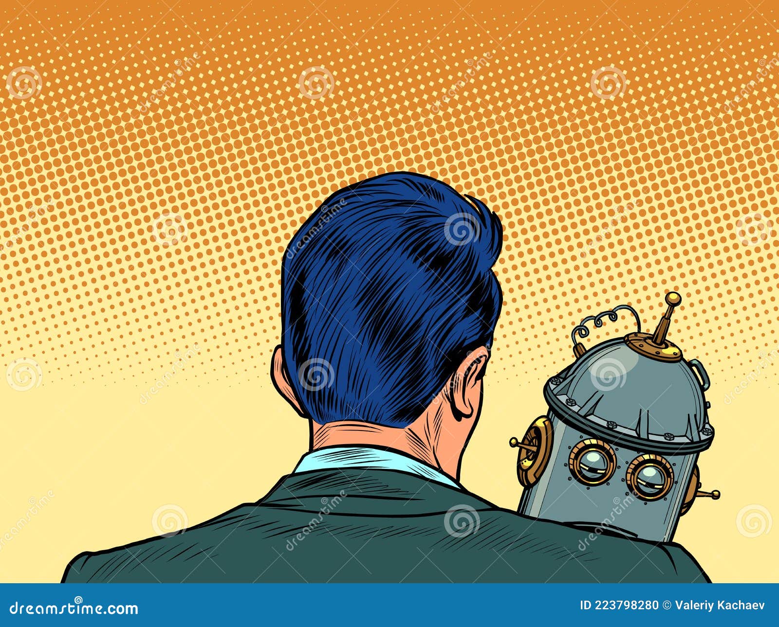 Emotional Robot Is Shocked, Scared, Frightened, Surprised And Terrified ...