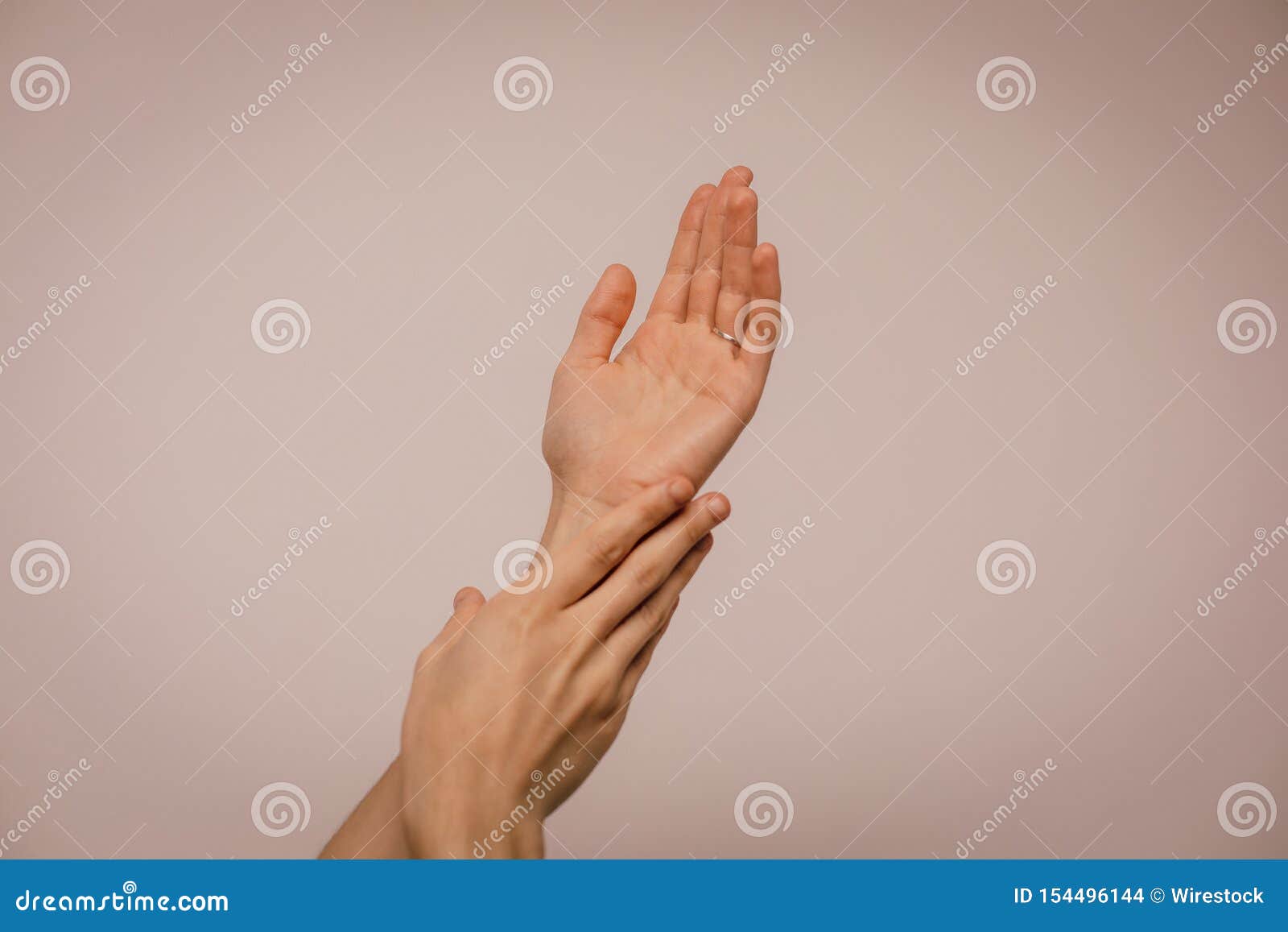 Emotional Shot of Two Hands Touching One Another Stock Photo - Image of ...