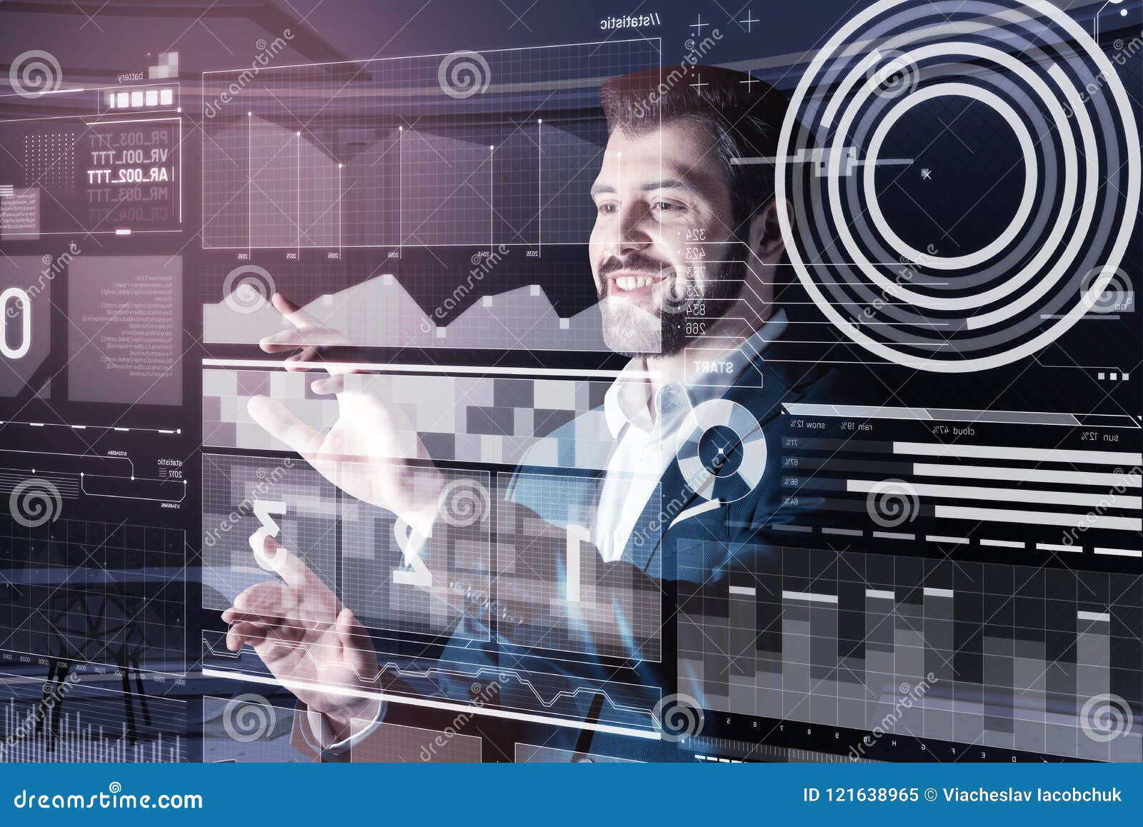 Emotional Software Developer Looking Happy and Smiling Stock Image ...