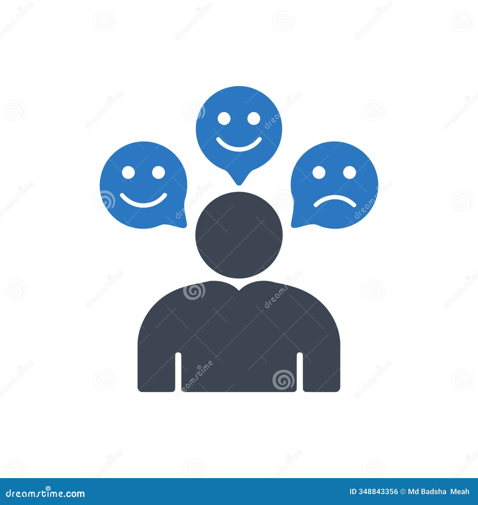 Emotional States Icon stock vector. Illustration of happy - 348843356