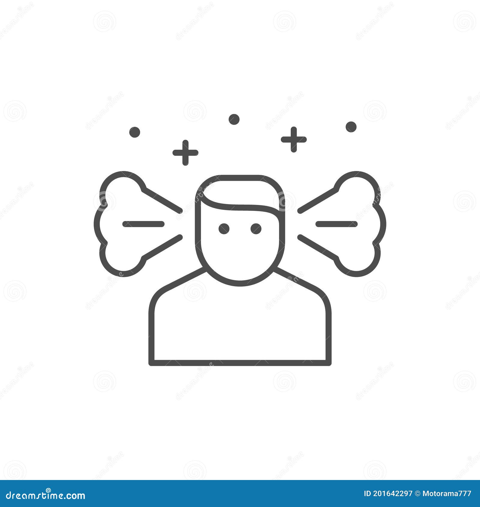 Emotional Stress Line Outline Icon Stock Vector - Illustration of line ...