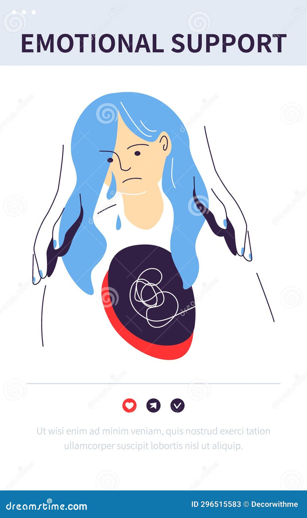 Emotional Support - Colorful Flat Design Style Banner Stock ...