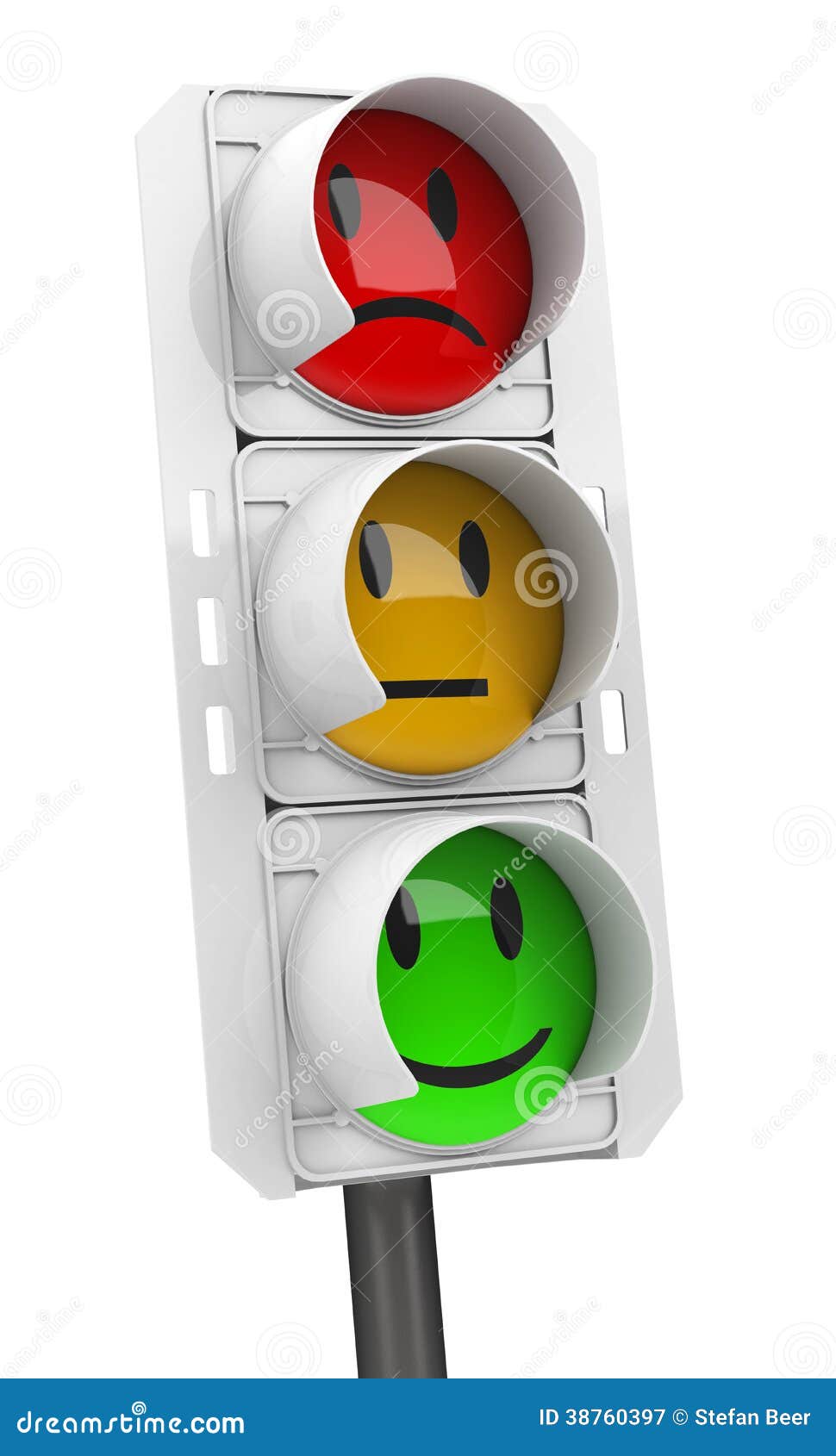 The Emotional Traffic Light Stock Illustration - Illustration of class ...