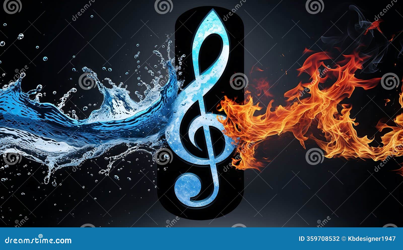 Emotional Treble Clef Digital Composition Stock Illustration ...