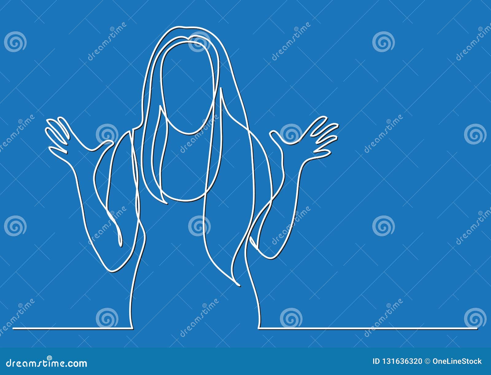 Emotional Upset Woman - Continuous Line Drawing Stock Vector ... Emotional Upset Woman - Continuous Line Drawing Stock Vector ...