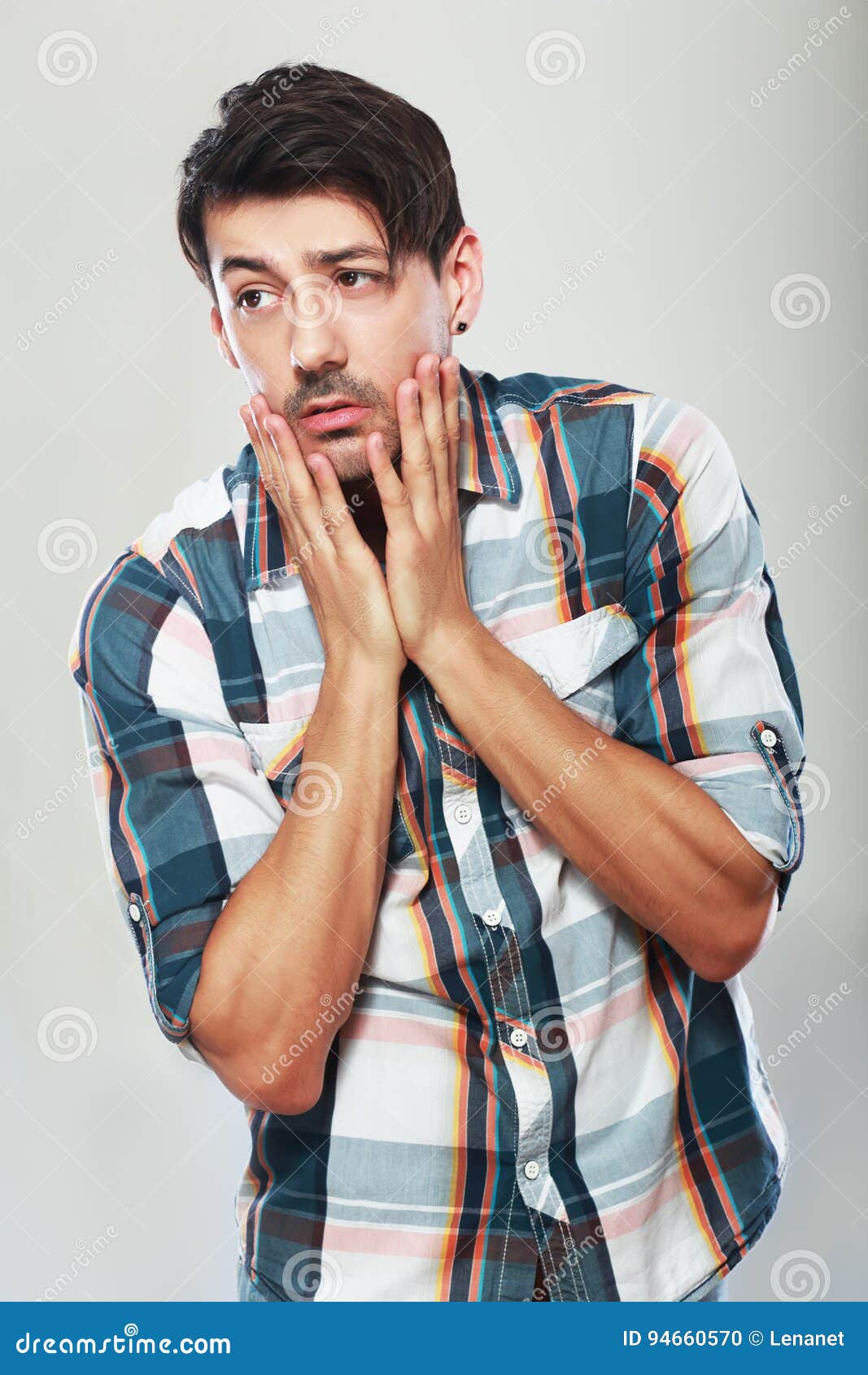 Emotional young man stock photo. Image of serious, headache - 94660570