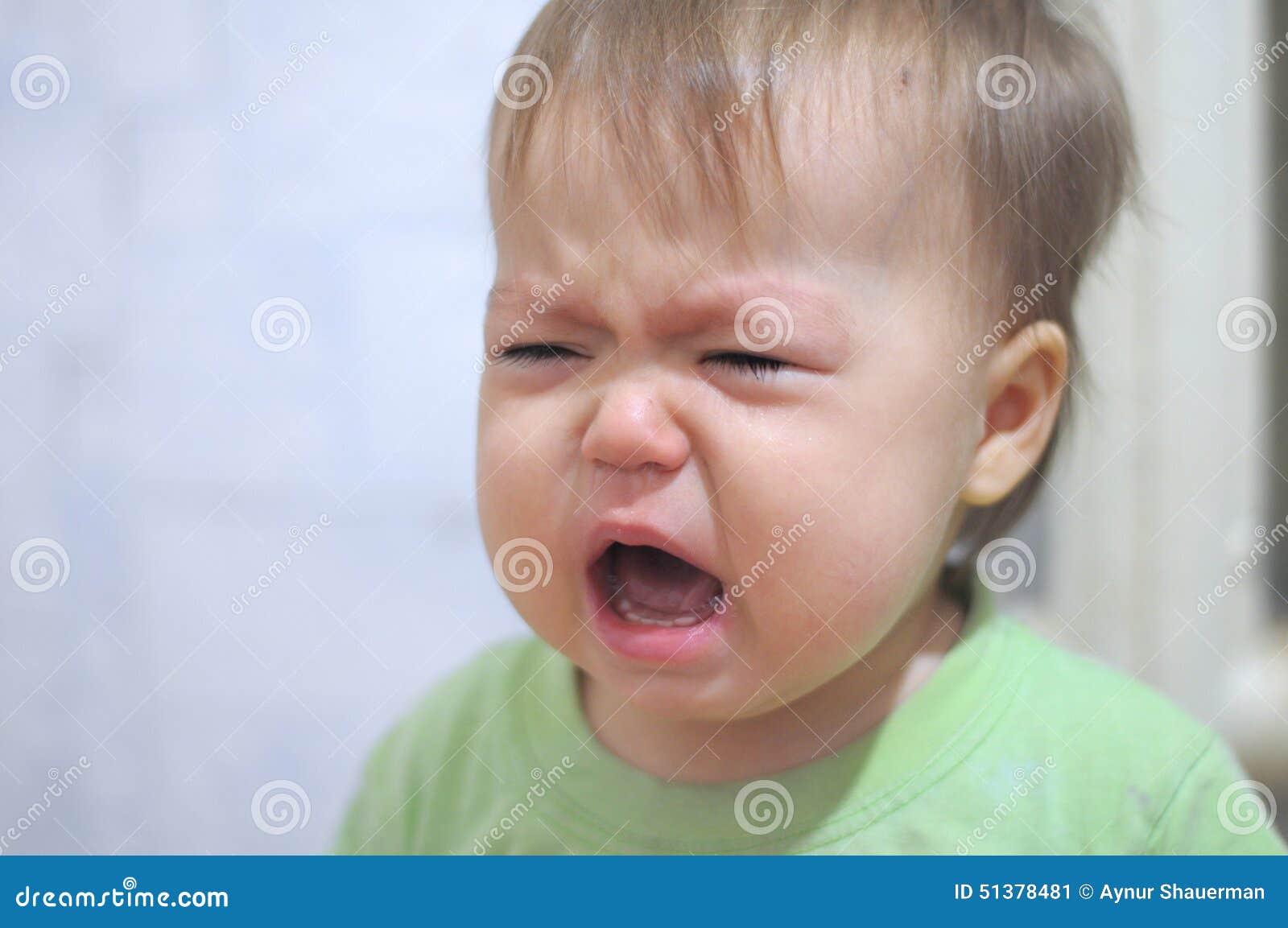 Emotionally crying baby stock image. Image of howl, snivels - 51378481