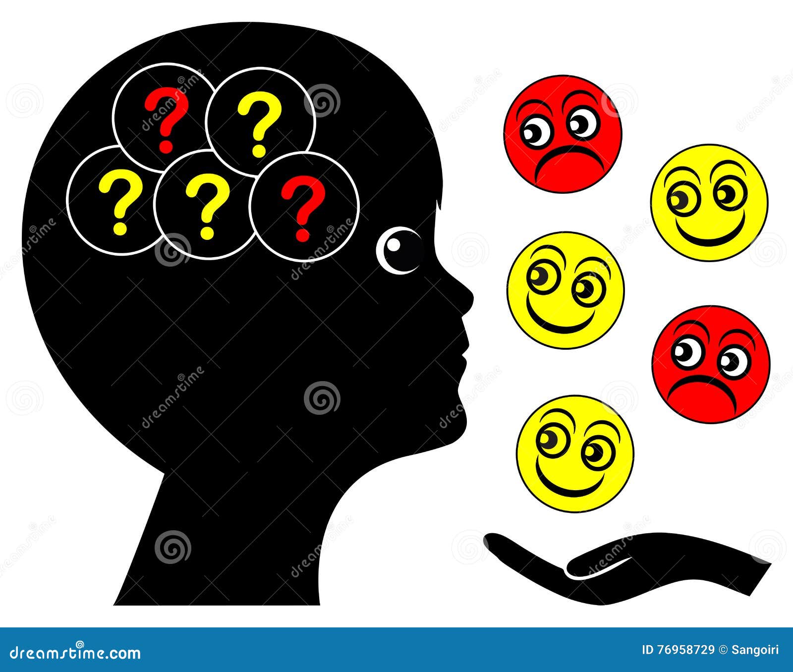 Emotioneel Probleem Van Autistisch Kind Stock Illustratie ...