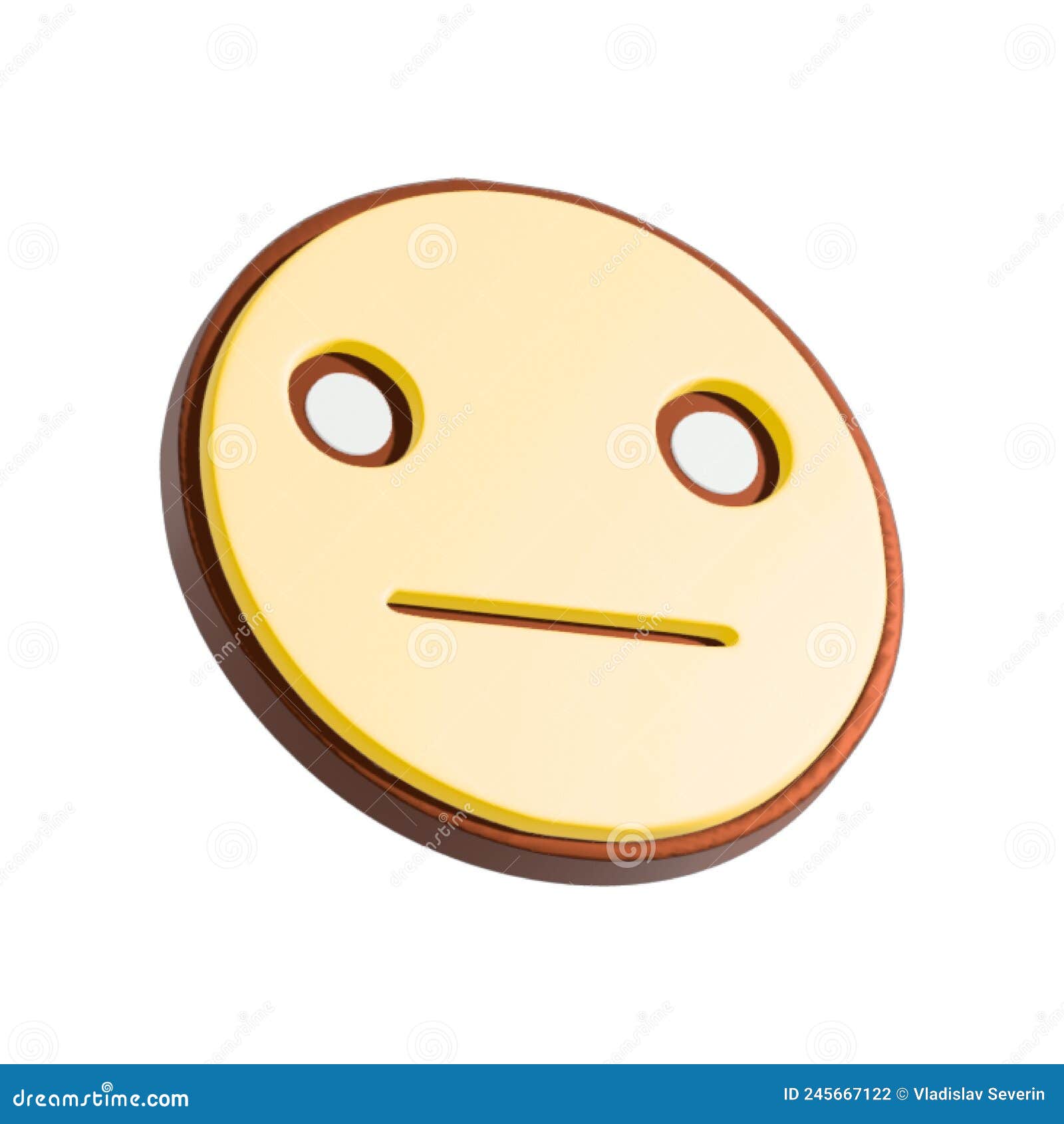Cute Emotionless Emoji Icon Vector | CartoonDealer.com #308612474