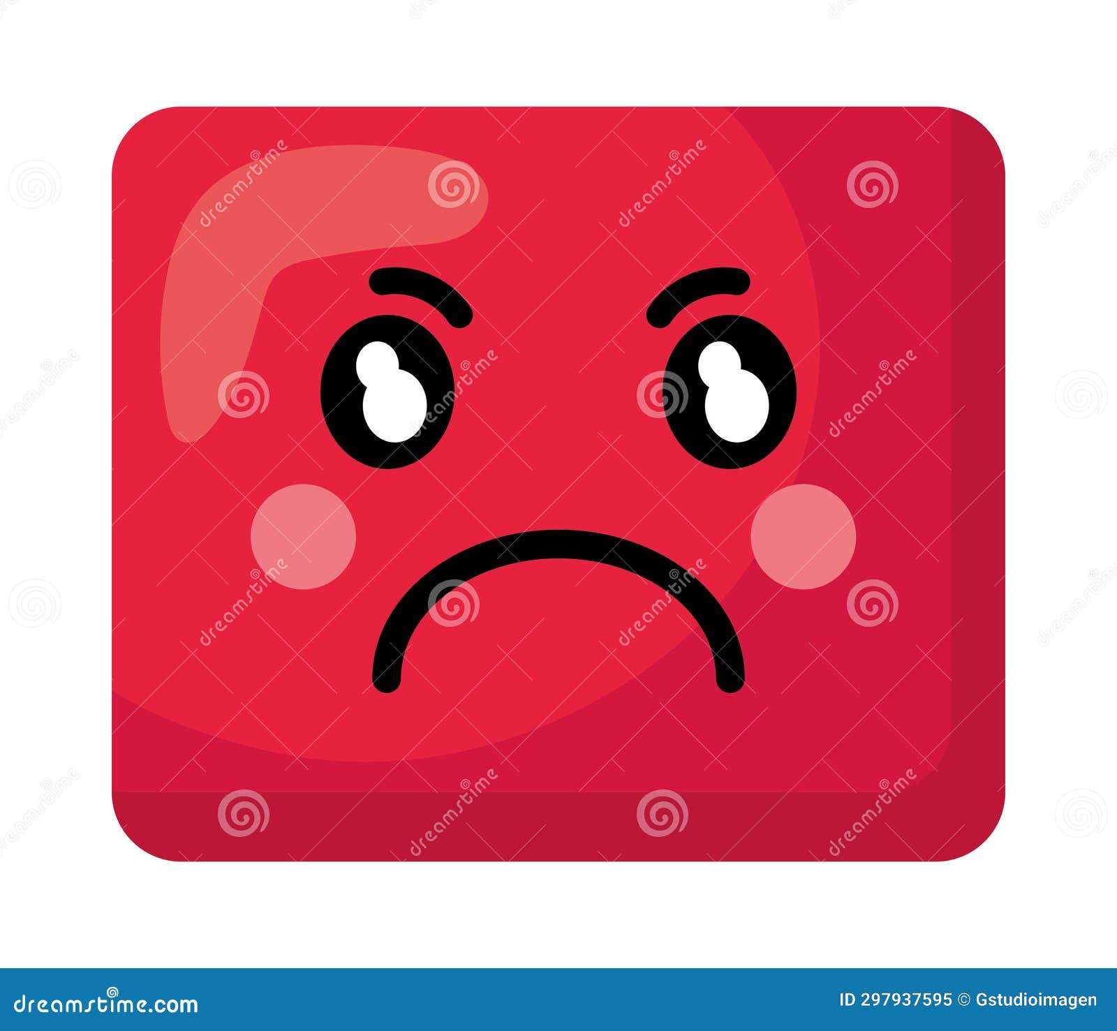 Emotions angry design stock illustration. Illustration of flat - 297937595