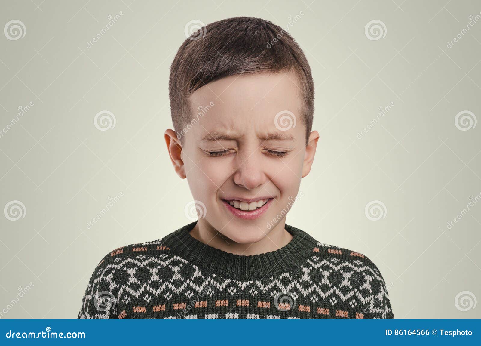 Emotions. the Crying Boy Portrait. Stock Photo - Image of eyes, fashion ...