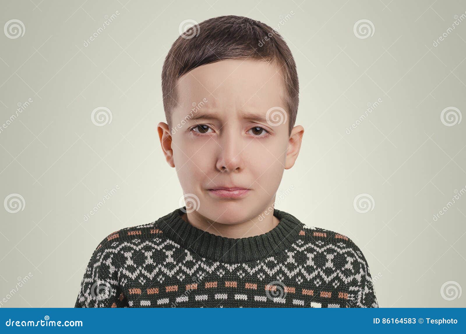 Emotions. the Crying Boy Portrait. Stock Image - Image of studio, teen ...