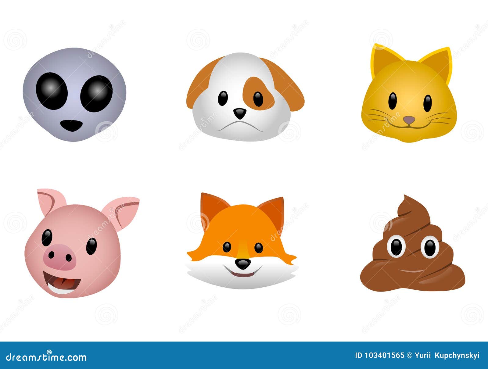 Emotions of Different Animals Stock Vector - Illustration of feeling ...