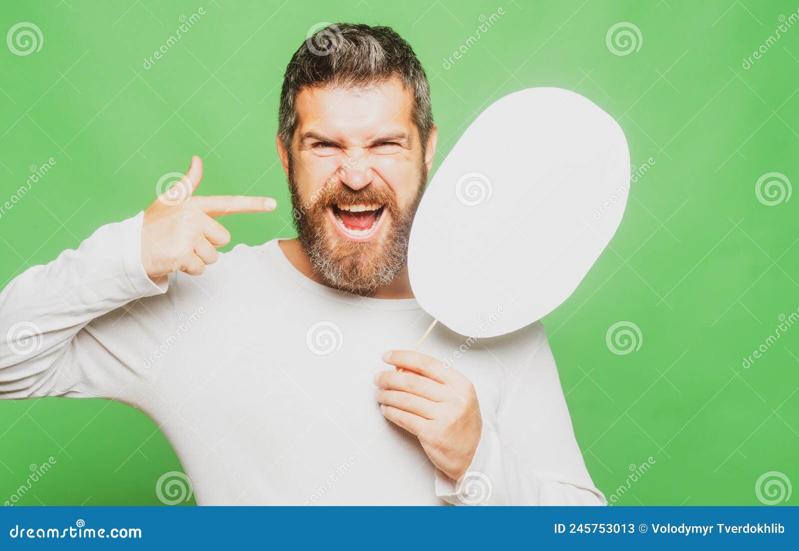 Emotions. Excited Smiling Man. Happy Face Expression. Stock Image ...
