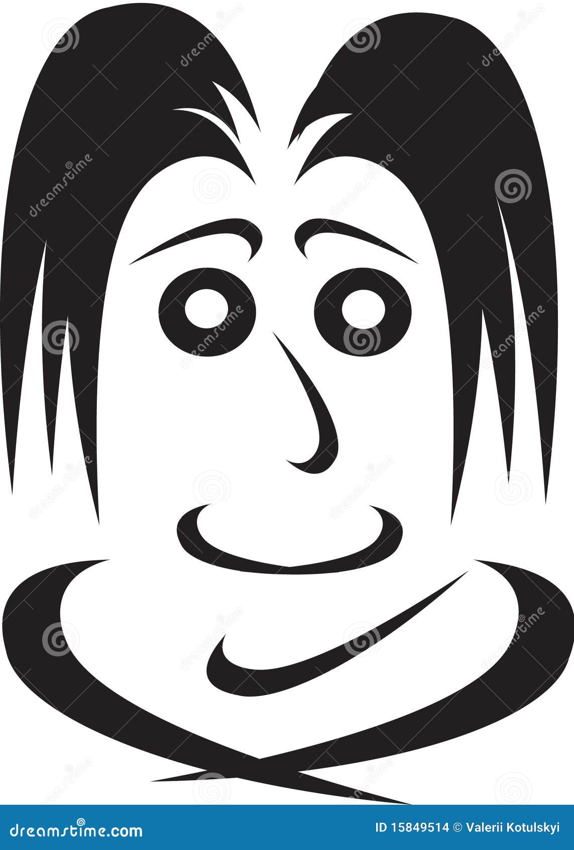 Emotions of the Human Face-kindness Stock Vector - Illustration of ...