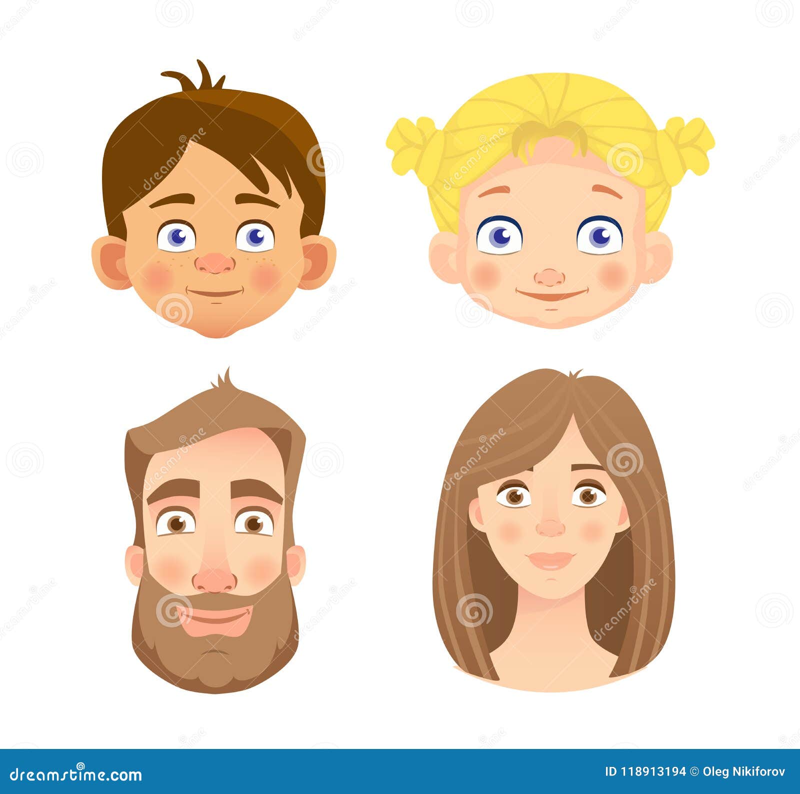 Emotions of Human Face -set Stock Illustration - Illustration of ...