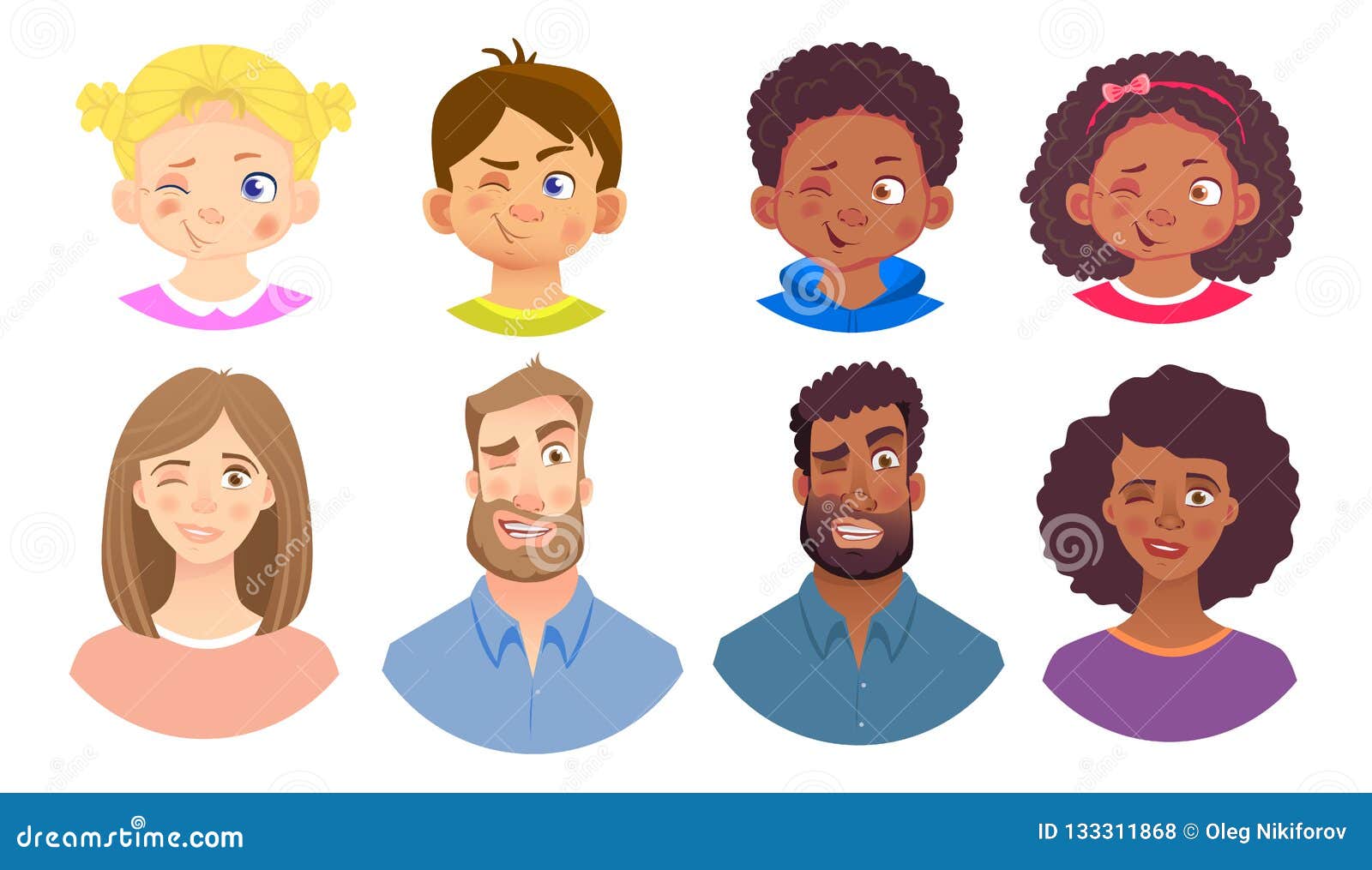 Emotions of human face set stock illustration. Illustration of hipster ...
