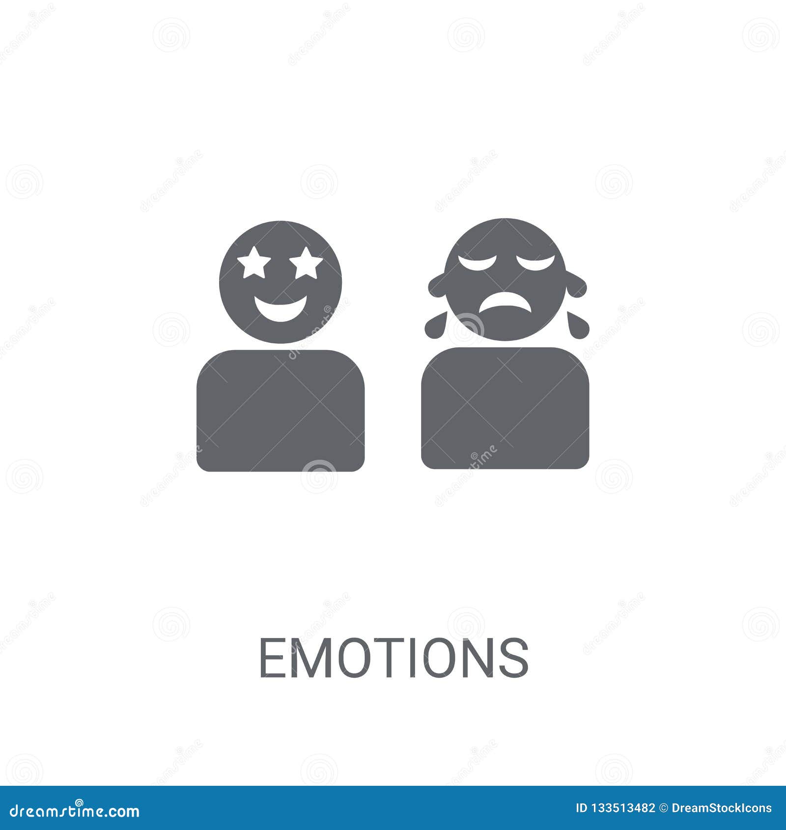 Emotions Icon. Trendy Emotions Logo Concept on White Background Stock ...