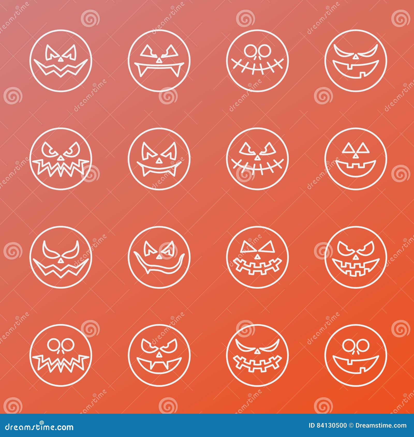 Emotions icons set stock vector. Illustration of simple - 84130500