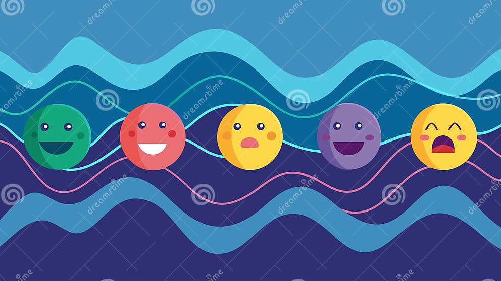 Emotions Like Waves. Vector Illustration. Stock Vector - Illustration ...
