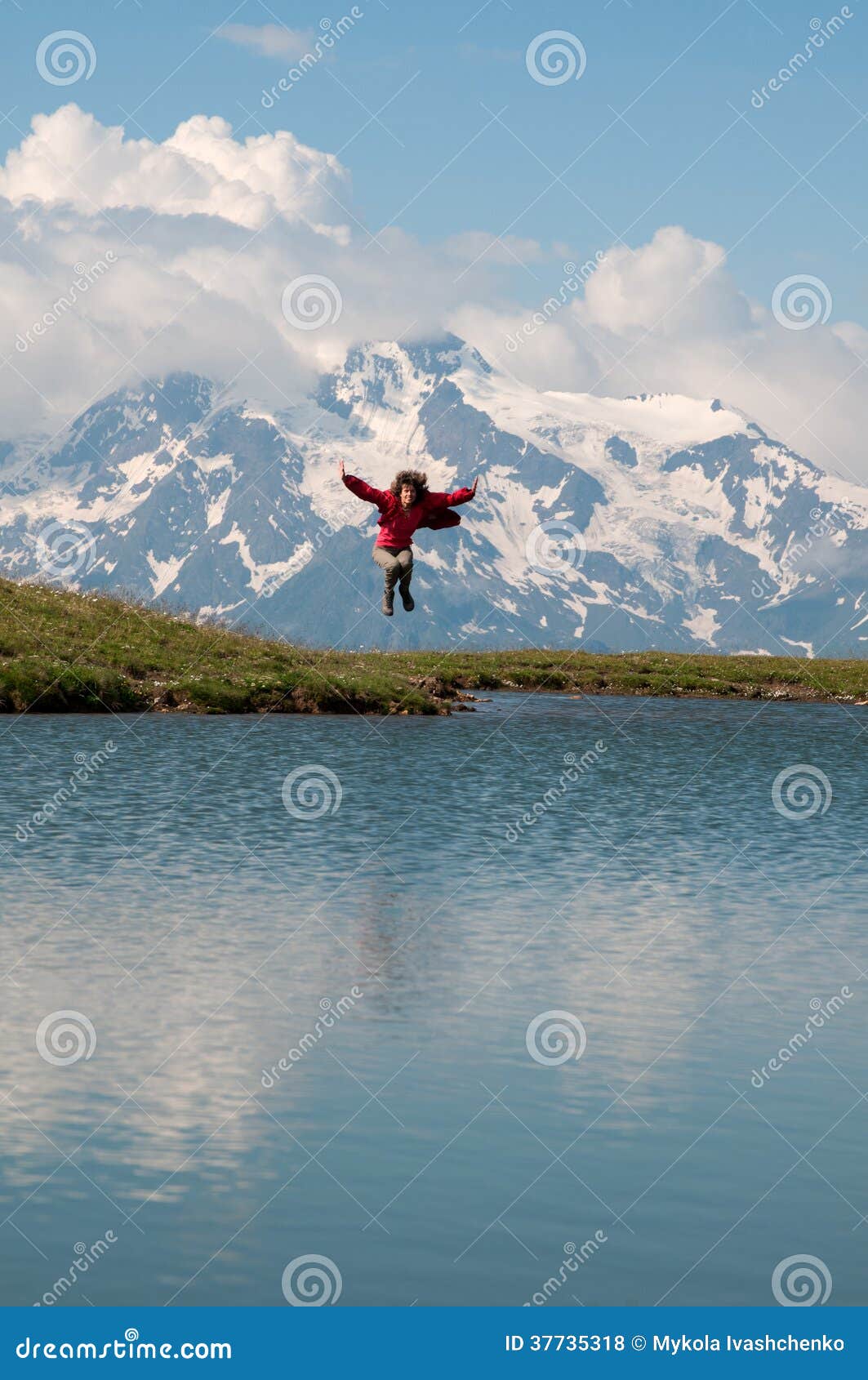 Emotions in mountains stock photo. Image of mountain - 37735318