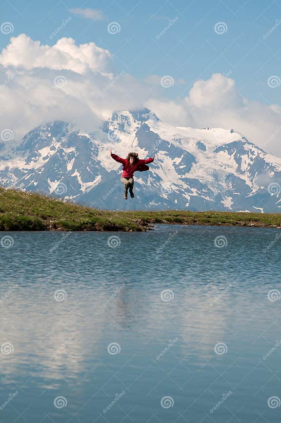 Emotions in mountains stock photo. Image of mountain - 37735318
