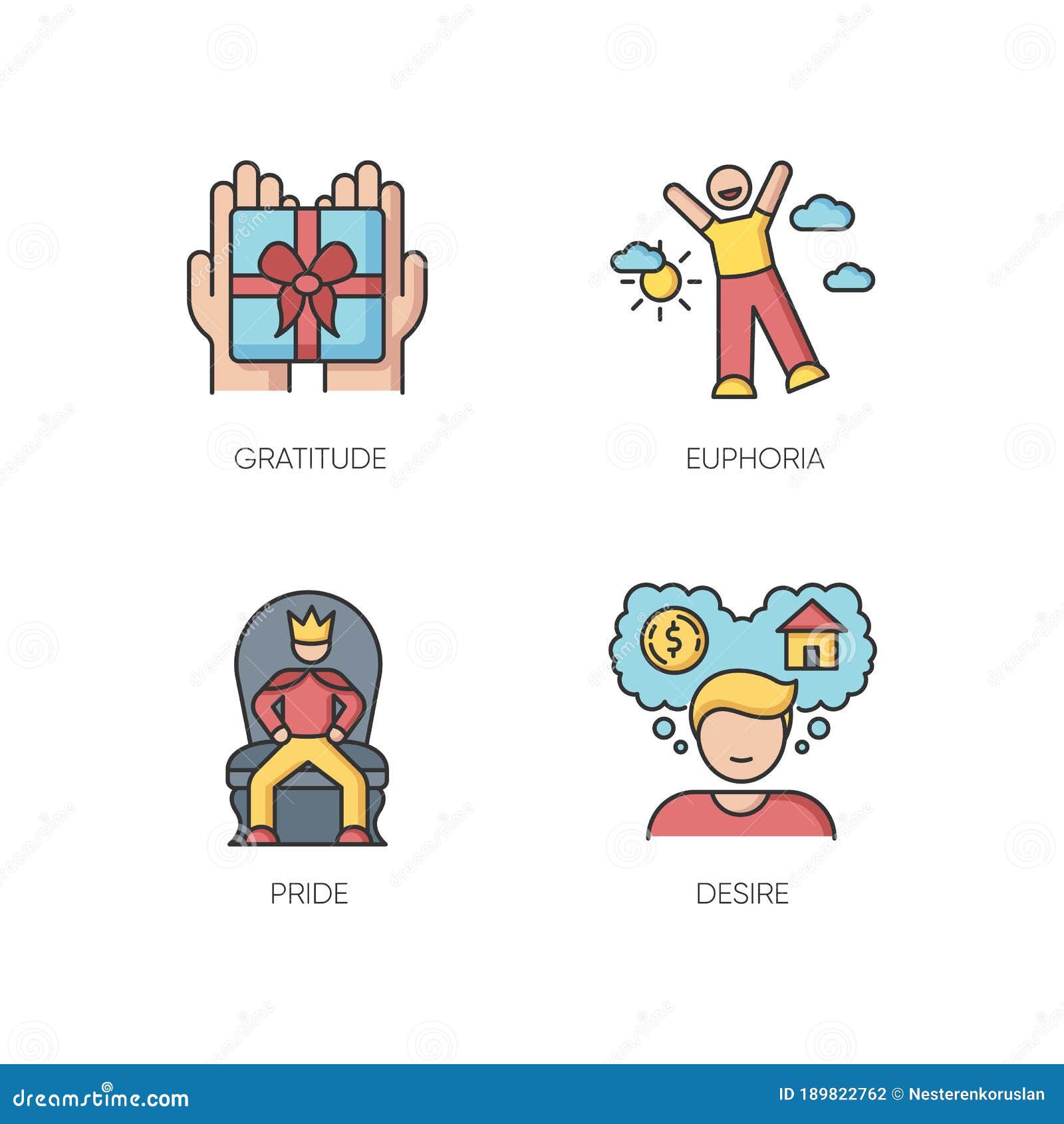 Emotions and Personality Traits RGB Color Icons Set Stock Vector ... Emotions and Personality Traits RGB Color Icons Set Stock Vector ...