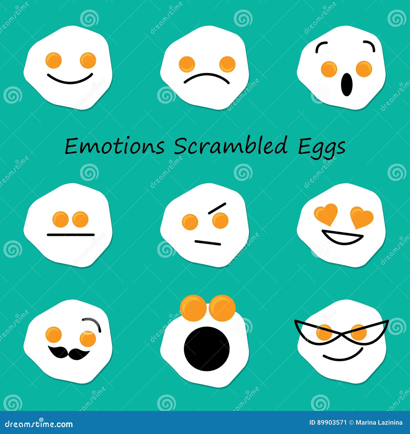 Emotions Scrambled Eggs. Royalty-Free Stock Photo | CartoonDealer.com ...