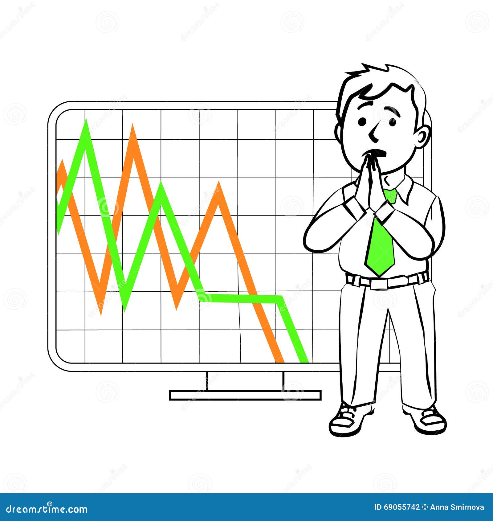 Graph Decline Cartoon Vector | CartoonDealer.com #67743027