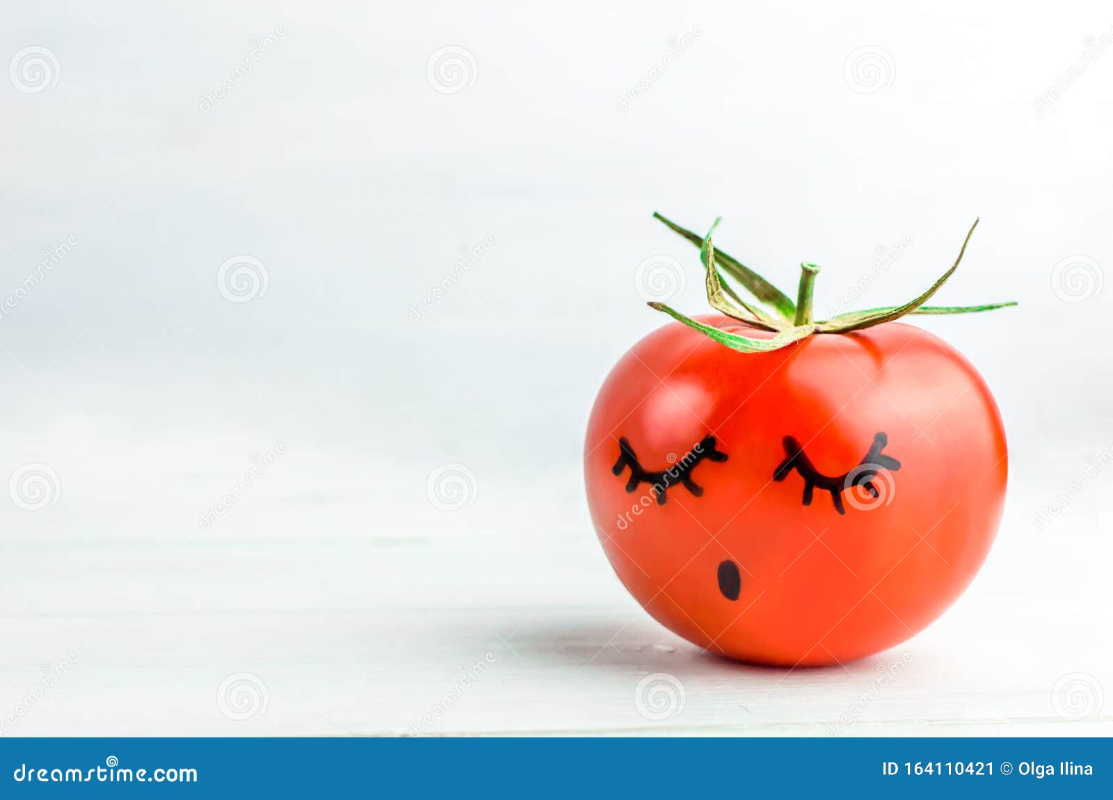 Emotions on the Tomato. Dream. Copy Space Stock Image - Image of ...