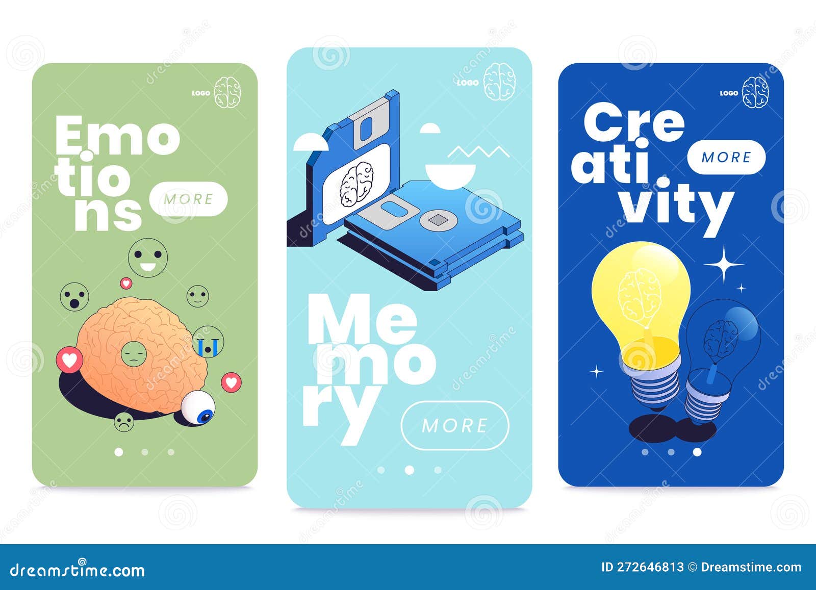 Emotions Vertical Banners Set Stock Illustration - Illustration of ...