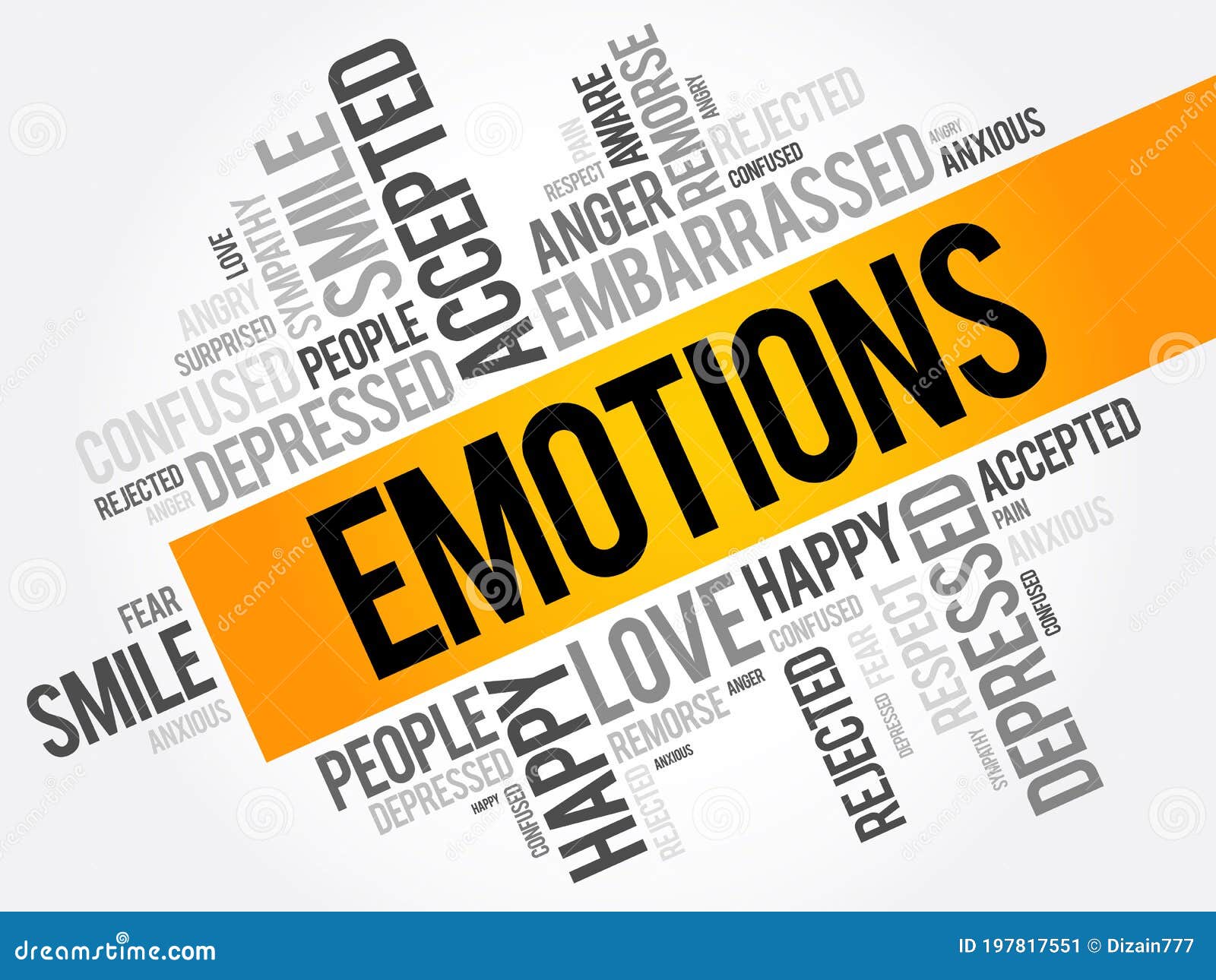 Emotions Word Cloud Collage , Social Concept Background Stock ...