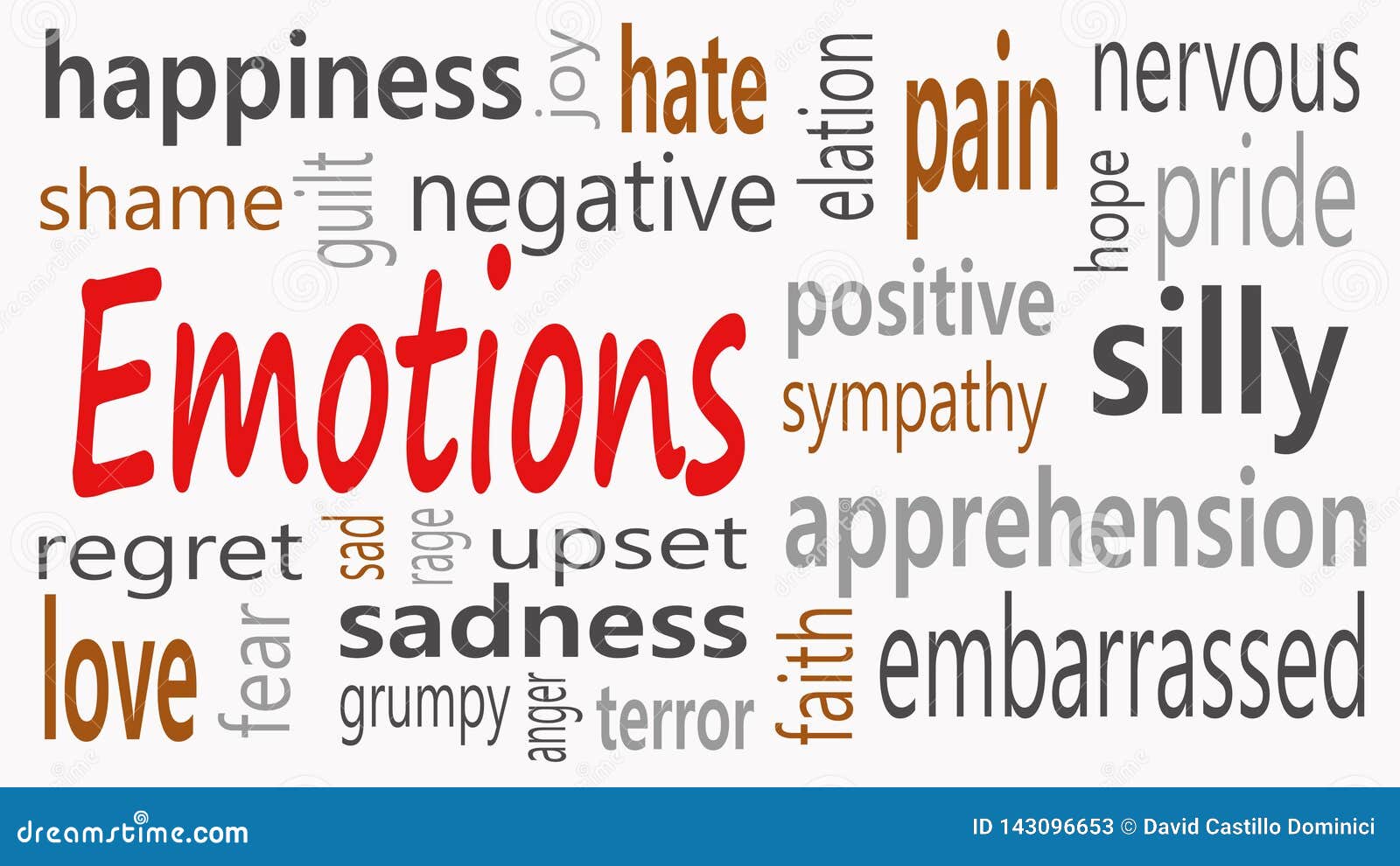 Emotions Word Cloud Collage, Social Concept Background Stock ...