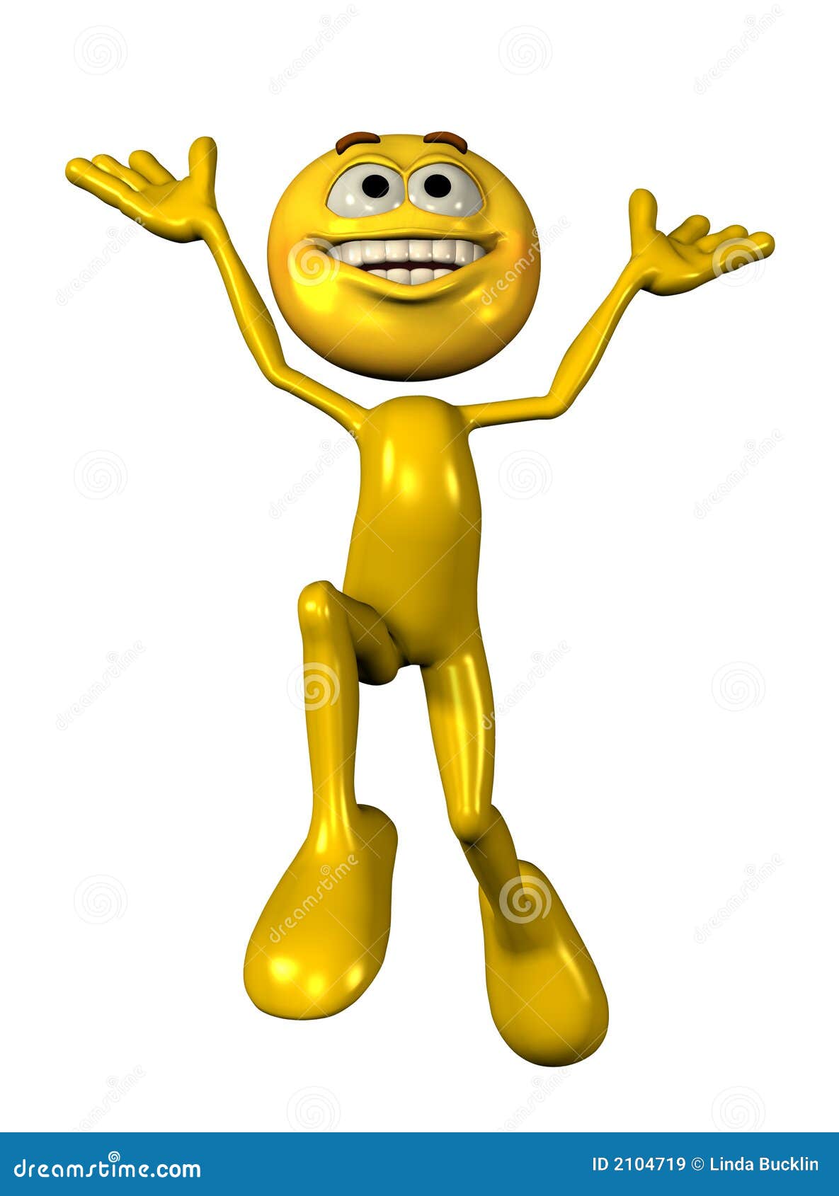 Emotiperson Jumping for Joy Stock Illustration - Illustration of ...