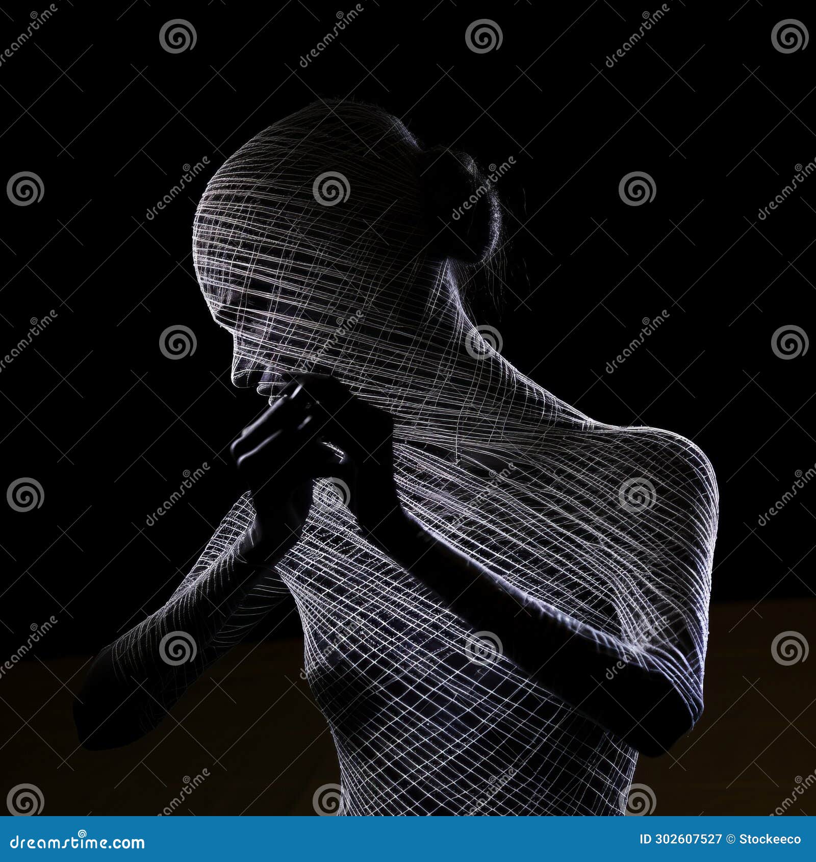 Emotive Gestural Performance Art in Luminous 3d Wire Sculpture Stock ... Emotive Gestural Performance Art in Luminous 3d Wire Sculpture Stock ...