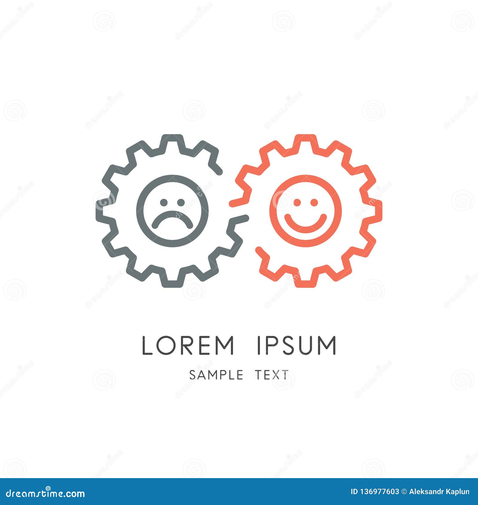 Emozioni Positive E Negative Di Logo Del Cambiamento Di Umore ...