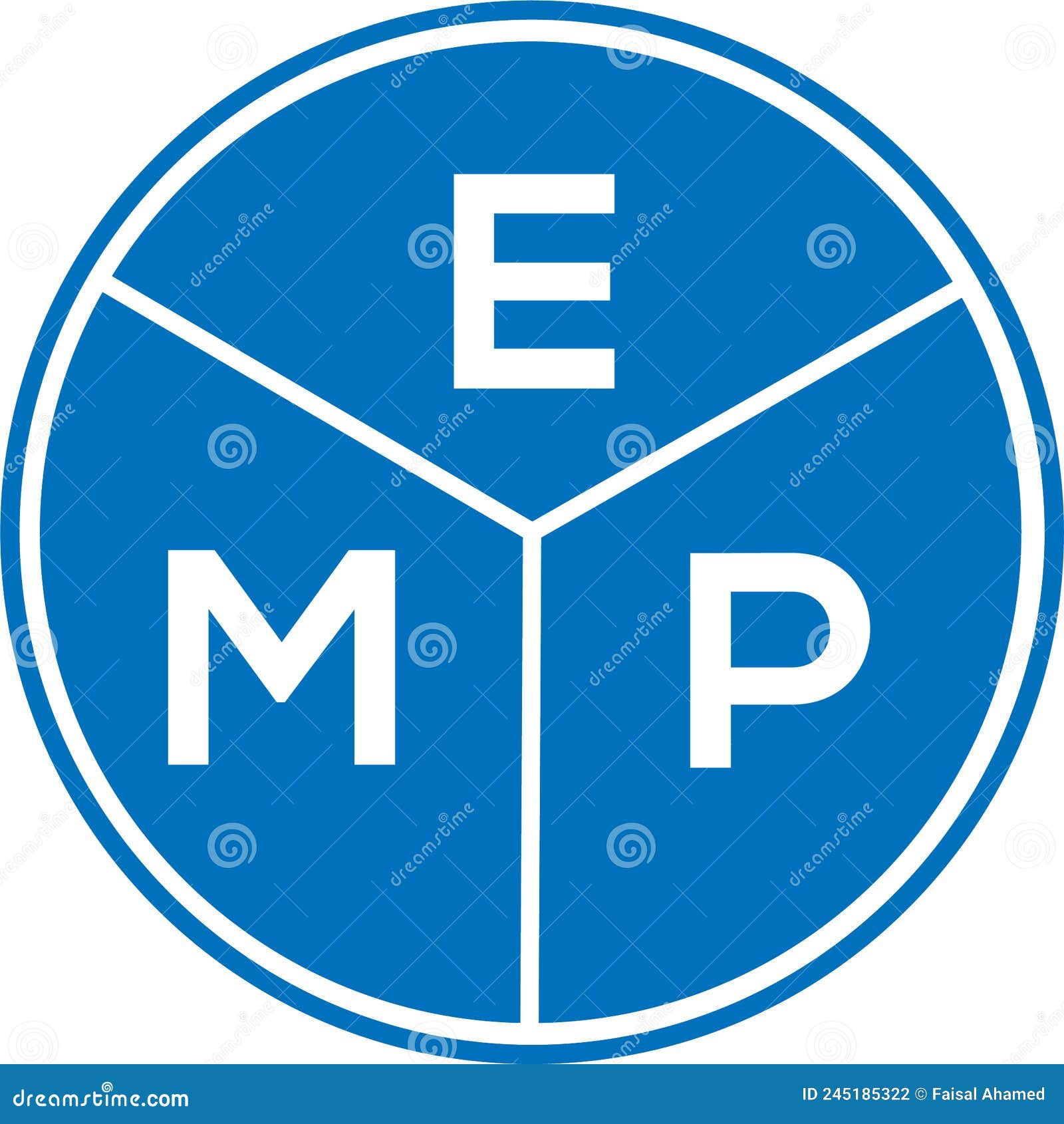 EMP Letter Logo Design On White Background. EMP Creative Circle Letter ...