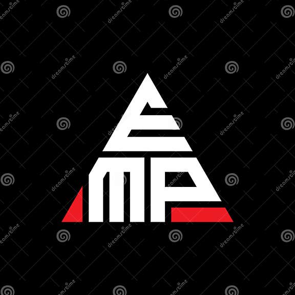 EMP Triangle Letter Logo Design with Triangle Shape. EMP Triangle Logo ...