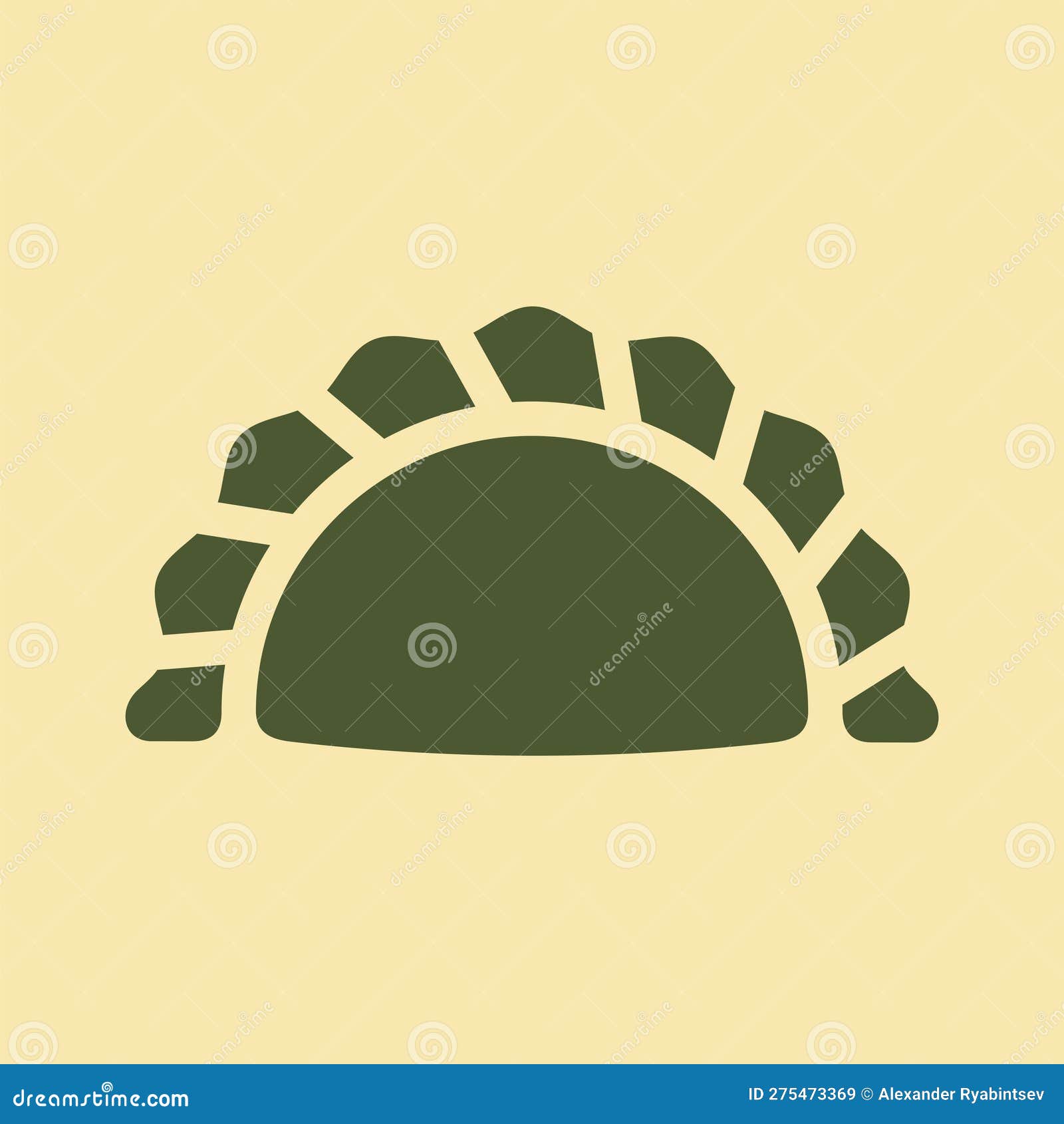 Empanada Bakery Item Flat Style Vector Icon Stock Vector - Illustration ...