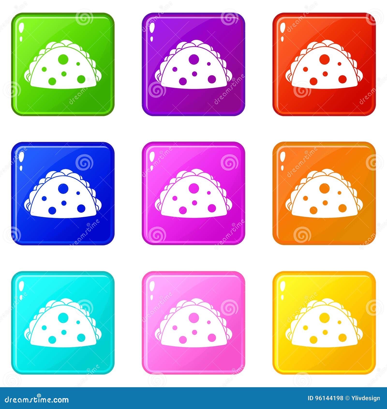 Empanada, Cheburek or Calzone Icons 9 Set Stock Vector - Illustration ... Empanada, Cheburek or Calzone Icons 9 Set Stock Vector - Illustration ...