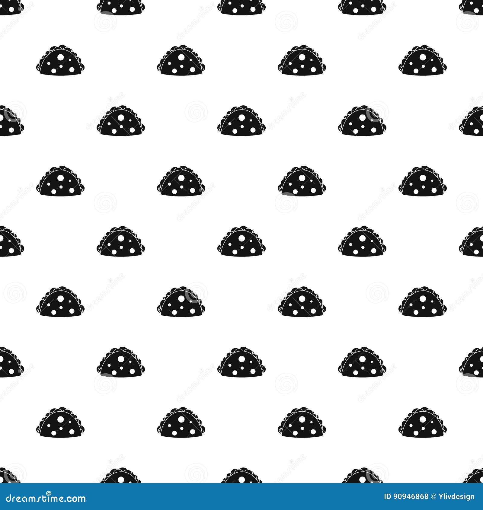 Empanada, Cheburek or Calzone Pattern Vector Stock Vector ...